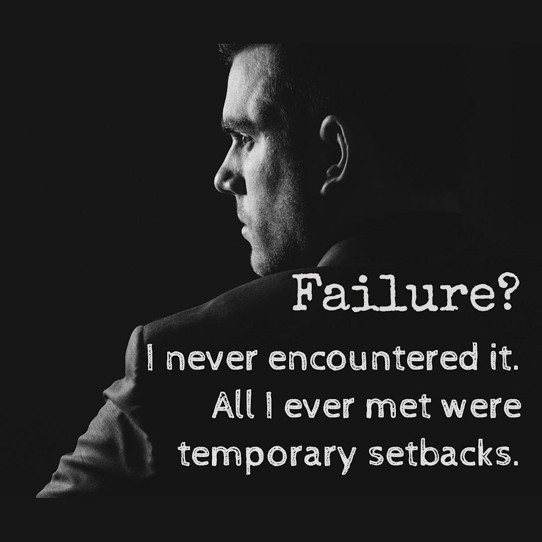 Failure? Did you mean temporary setbacks? | Templates | Stencil